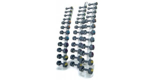 Handweight Rack (Holds 18 Pairs) White — Best Gym Equipment