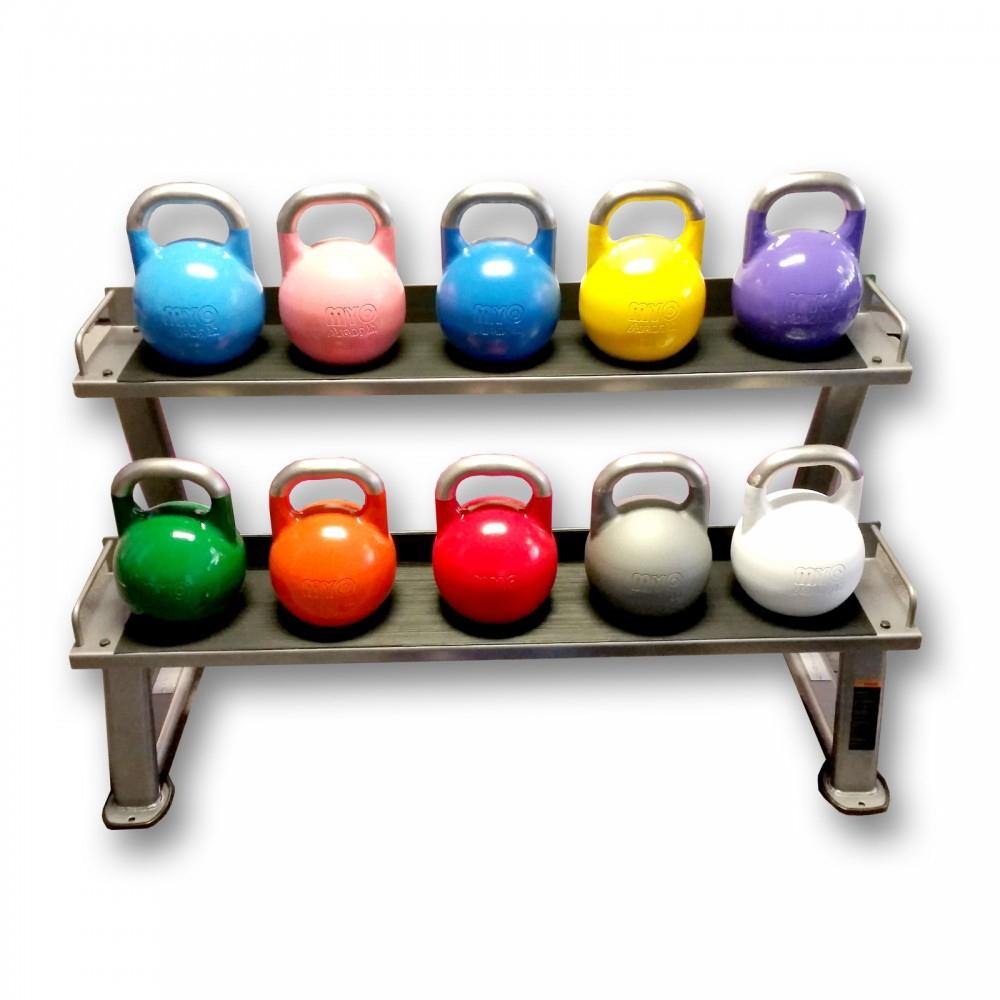 MYO Strength Competition Kettlebell - Complete Set with Rack (10 Bells ...